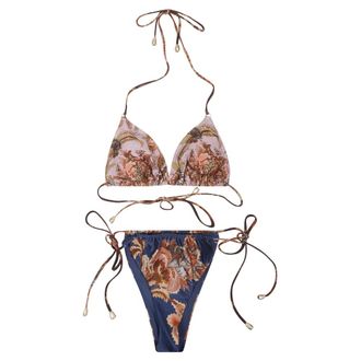 Zimmermann Femme, Maillots de bain, Multicolore, Taille: 40 FR Aster Spliced Tri Bikini