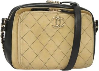 Chanel Pre-owned Daim sacs-chanel - Femme - Pre-owned - Beige - Taille: ONE Size