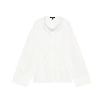 SOEUR Funnel Neck Blouse - - Blouses & Shirts - Damen - Wei&szlig; - XS