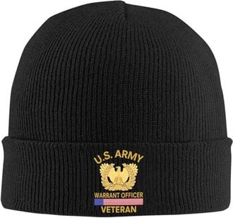 Generic Officier De Carrière Vétéran Américain Femme Homme Skull Cap Souple Bonnet De Pêcheur Confortable Bonnets Hiver pour Toutes Les Saisons Le Quotidien C