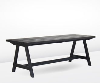 Amata Amata USMA Esstisch Outdoor 205 cm Kiefer massiv skandinavisches Design witterungsbeständig Nachtschwarz lackiert - Garten- & Terrassenmöbel