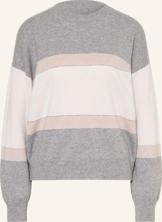PESERICO Peserico Pullover Mit Seide Und Schmucksteinen grau