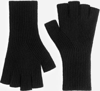 Arket Fingerlose Wollhandschuhe -Schwarz