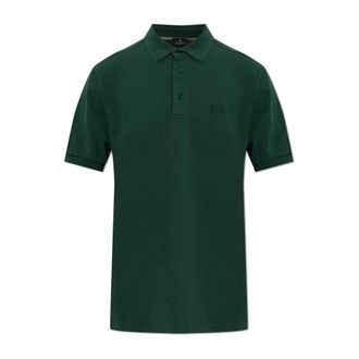 Etro Homme, Tops, Vert, Taille: L Polo en coton avec logo brod&eacute;