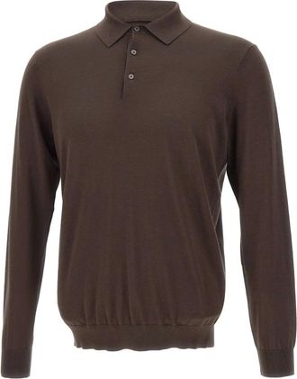 KANGRA Homme, Pulls, Brun, Taille: XL Polo en Soie et Coton
