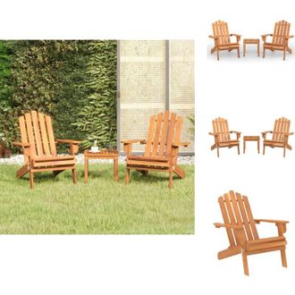vidaXL Gartenm&ouml;bel-Sets - Living 3-tlg. Garten-Lounge-Set Adirondack Massivholz Akazie
