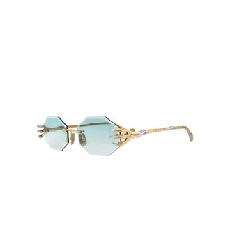 Anna-Karin Karlsson Femme, Accessoires, Jaune, Taille: 58 MM THE Claw & THE Nest Octagonal 2.0 Gold Azure SUN Lunettes de soleil