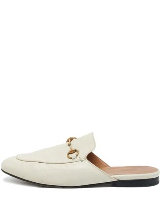 Gucci mules à détail de mors - Blanc