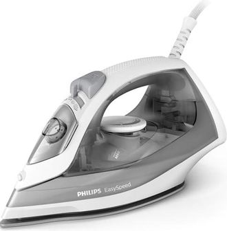 Philips EasySpeed Dampfbügeleisen, Einfach und effektiv, 4 Dampfeinstellungen, 2000 W, Keramik-Bügelsohle, 220ml Wassertank, grau (GC1751/80)