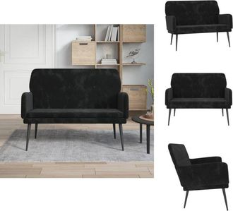 vidaXL Sitzb&auml;nke - Living Sitzbank Schwarz 108x79x79 cm Samt