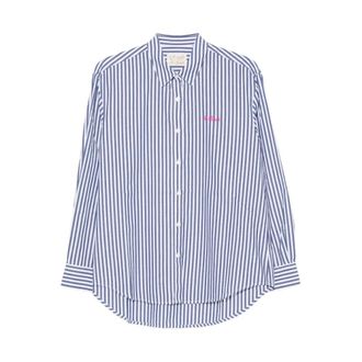 MC2 Saint Barth 01929L Cotton Stripes V A Ruba 61 - - Blouses & Shirts - Damen - Blau - S
