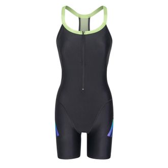 Speedo Hydrosense Kniesuit Damen Schwarz/Gr&uuml;n Badebekleidung