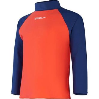 Speedo Kinder Shirt LTS LS RASH TOP IU BLUE/ORANGE