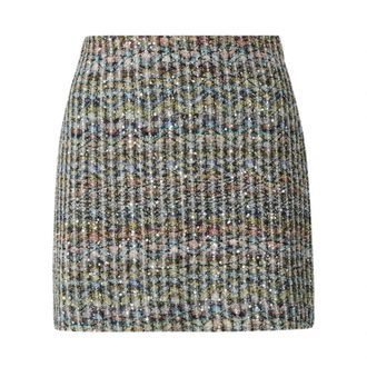 Missoni Minirock aus Chevron-Viskosemischung mit Pailletten - - Skirts - Damen - Mehrfarbig - S