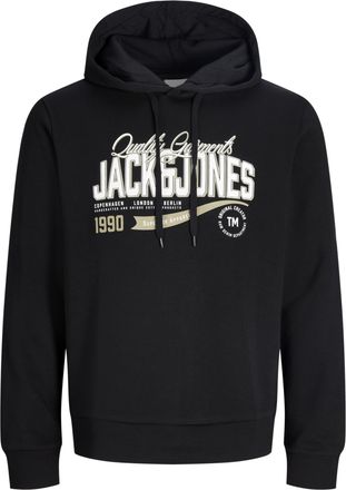 Jack & Jones Jjelogo Sweat Hood 2 Col Aw26 Sn Pls - Plus Size