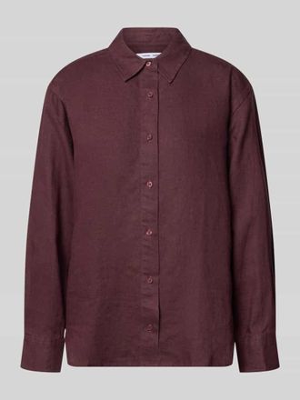 Sams&oslash;e & Sams&oslash;e Regular Fit Leinenbluse mit Knopfleiste