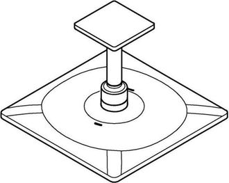 GROHE Rainshower Smartactive 310 Cube Set Kopfbrause 2 Strahlarten und Deckenarm 142mm, Hard Graphite geb&uuml;rstet (26481AL0) - Grohe