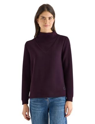 Cecil 3228452 T-Shirt avec Grand col, Rouge Eggplant, XXL Femmes
