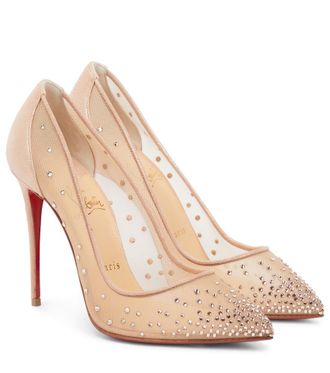 Christian Louboutin Escarpins Follies Strass à ornements