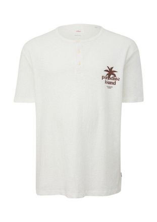 s.Oliver Kurzarmshirt T-Shirt T-Shirt aus Baumwolle und Hanf