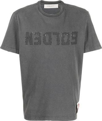 Golden Goose Homme, Tops, Gris, Taille: S T-shirt Regular en Jersey de Coton D&eacute;lav&eacute;