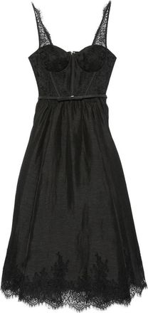 Zimmermann Knielanges Kleid - Schwarz