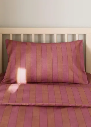 Mango Taie doreiller enfant grosses rayures 30x50 cm rose - Home - 30x50cm - MANGO HOME