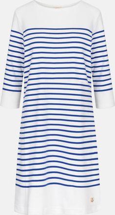 Armor Lux Damen Kleid Ile-Tudy Wei&szlig; Sternblau