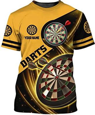 Generic Fl&eacute;chette De Nom Personnalis&eacute;e Tee Shirt Sportswear Col Rond T-Shirt De Sport Manches Courtes T-Shirt pour Running Gym P&ecirc;che L