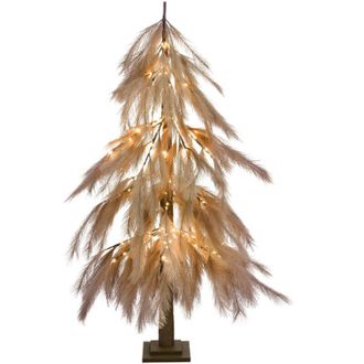 Beliani Gartendekoration LED BIFROST Weihnachtsbaum 123 cm Beige