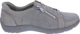 Waldl&auml;ufer Henni 496042-337-070 Chaussures basses en nubuck avec semelle int&eacute;rieure ProAktiv Gris clair avec effet m&eacute;tallique Largeur H, gris, 37.5 EU Large