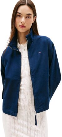 Tommy Jeans Damen Übergangsjacke Zip Cotton mit Reißverschluss, Blau (Dark Night Navy), XL