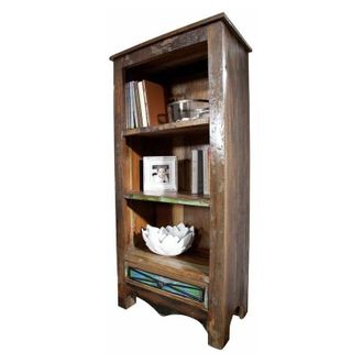 Massivmoebel24 Regal Altholz 60x35x130 mehrfarbig lackiert nature of spirit 25