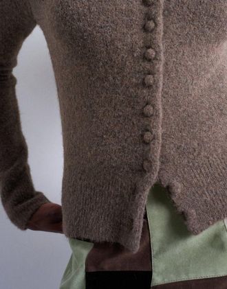 Topshop Strickjacke TSSIA KNITTED CARDIGAN NOOS Materialmix, slim fitregular fit