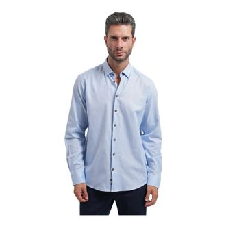 Bugatti Chemise en coton unie - Homme - Chemises - Bleu - Taille: 3XL