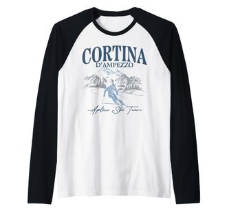 Trendy Apparel Cortina DAmpezzo Alpine Ski Team Skier Raglan