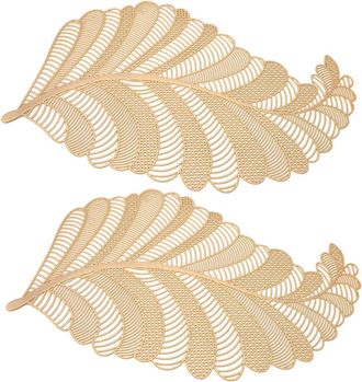 Artibetter 2 St&uuml;ck Hitzebest&auml;ndiges PVC Platzdeckchen im Europ&auml;ischen Stil Kreative Abwaschbare Tischunterlage f&uuml;r Esstisch f&uuml;r Partys Restaurants und Familienfe