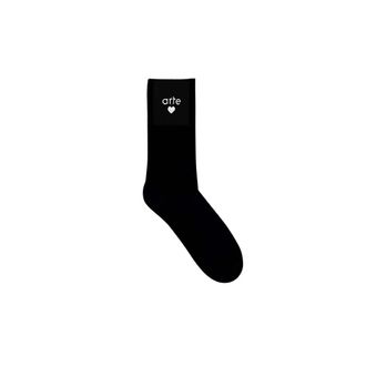 Arte Homme, Sous-v&ecirc;tements, Noir, Taille: ONE Size Chaussettes C&ocirc;tel&eacute;es Coeur