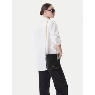 Pinko Handtasche PINKO Flat Satchel AI 25-26 PCPL 105352 A0QO Schwarz