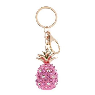 Generic Porte-clés ananas strass - Porte-clés de voiture, pendentif sac à main, accessoire sac à dos, pendentif pour téléphone | décoration brillante, accent 