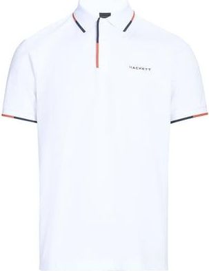 Hackett Kurzer Baumwollschlaf Polo gemischt - Weiß