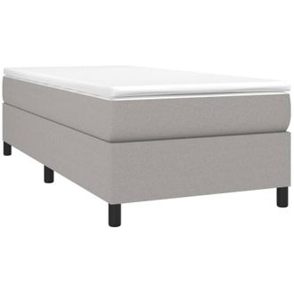 vidaXL Sommier &agrave; ressorts de lit Gris clair 100x200 cm Tissu