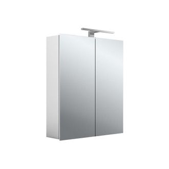 Emco mee LED-Lichtspiegelschrank, aluminium, 2 T&uuml;ren