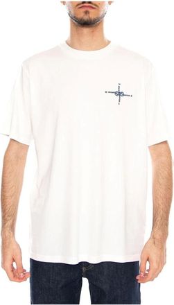 Thinking Mu Homme, Tops, Blanc, Taille: L T-shirt Pescatore Zach
