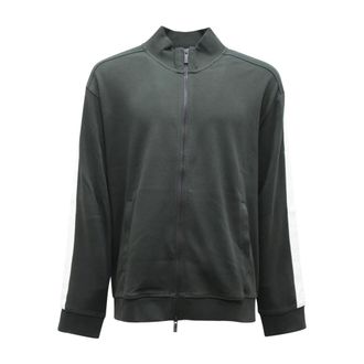 Armani Full-Zip-Sweatshirt mit Logo-B&auml;ndern - - Sweatshirts & Hoodies - Herren - Gr&uuml;n - XL