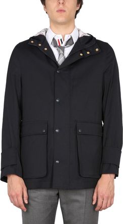 Thom Browne Nylon Parka - Blue