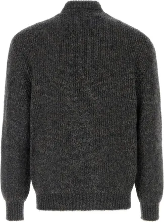 Giorgio Armani Mens Multicolor Mohair Blend Cardigan Fant.blu-Rope Exterior: Nylon Wool Maglie Fant.blu/rope Sweater