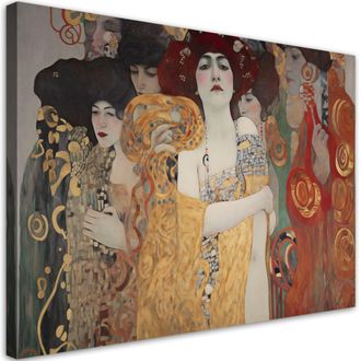 Feeby Bilder Gustav Klimt Frauen 120x80 cm 1 tlg Modern Leinwandbilder Bild auf Leinwand Kunstdruck Wand Bild Wanddeko Design Schlafzimmer Büro Flur Hotel S