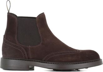 Doucal's Wildlederstiefel mit Budapestermuster - Braun