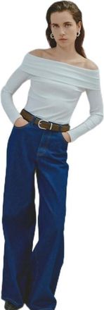 Vila VIOMMI L/S Rib Off Shoulder TOP